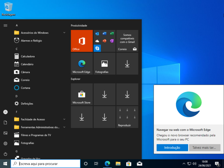 A minha configuração do Windows 10 | Calhau do Mar